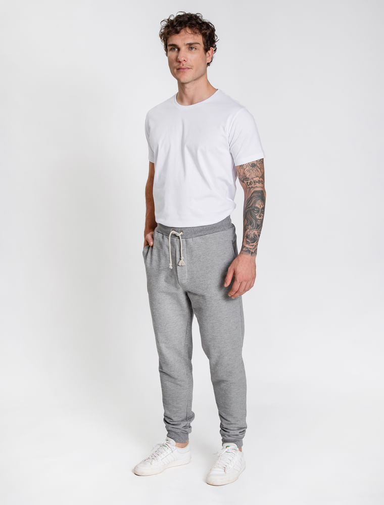 Calça Jogger Moletom Mescla P Calça Jogger Moletom Mescla P